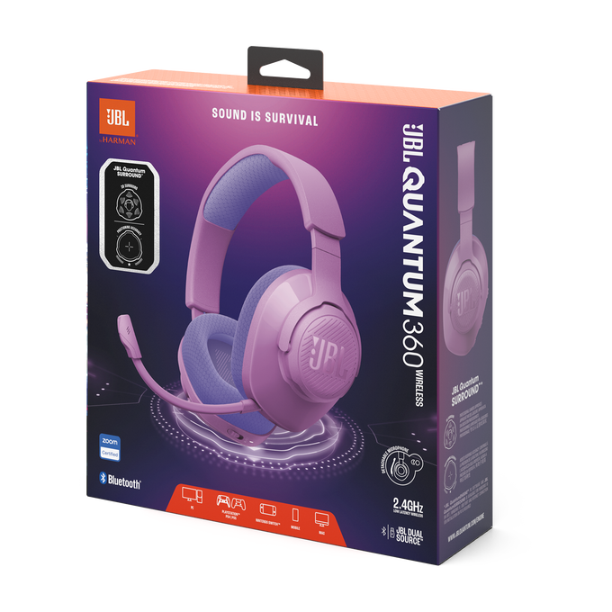 JBL Quantum 360 Wireless | Casque gaming circum-auriculaire sans fil avec son surround et ...